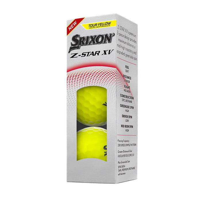 Srixon Z-Star XV Golf Balls - Yellow
