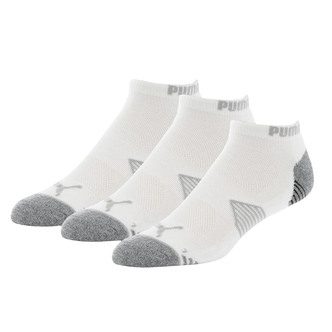 Puma Essential Low Cut 3-Pack of Golf Socks (White)