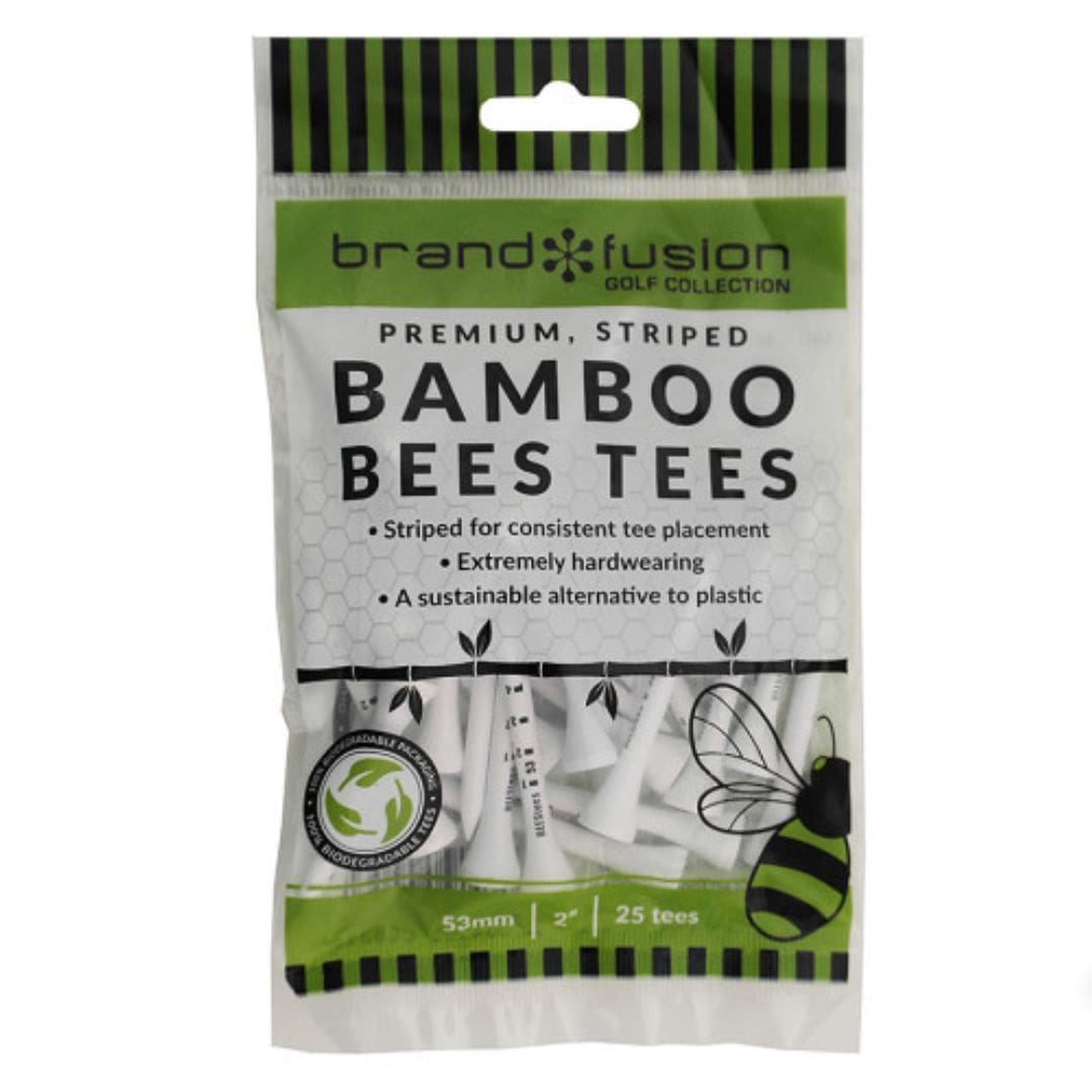 Brand Fusion 53mm Striped Bamboo Bees Tees Small Pack