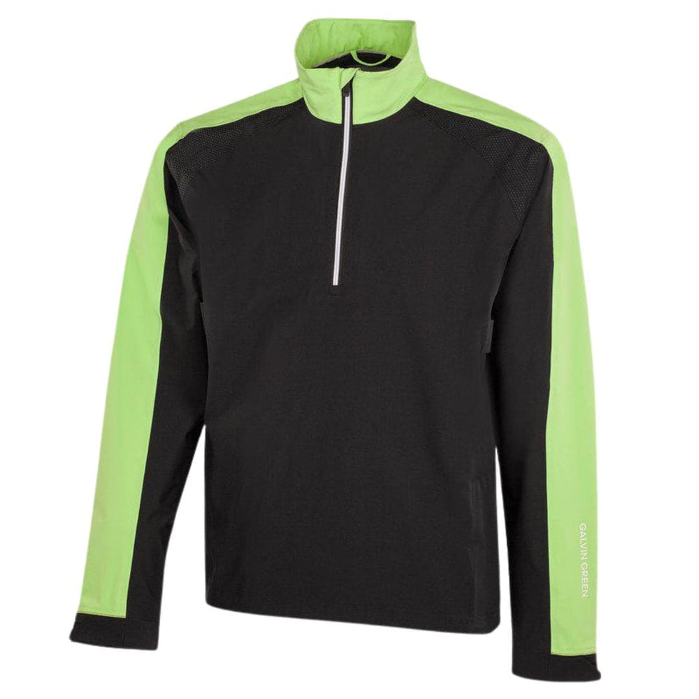 Galvin Green Adam 1/2 Zip PERTEX® Waterproof Jacket - Black & Fresh Gr